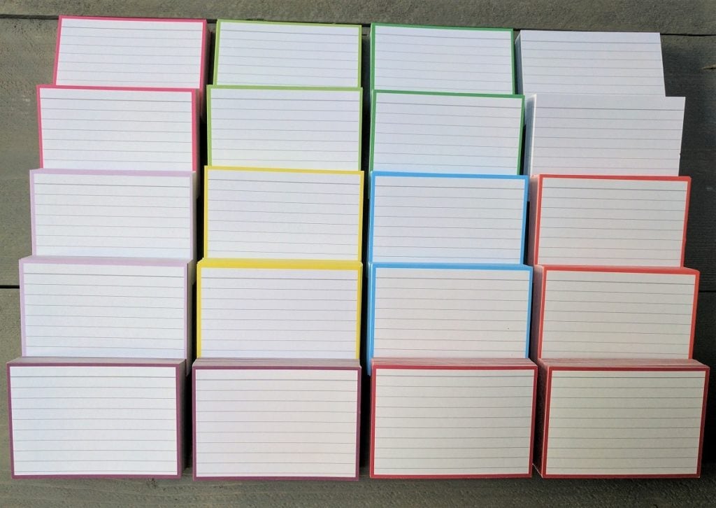Colour Pack 1000 A7 Flashcards - Flashcards and Stationery